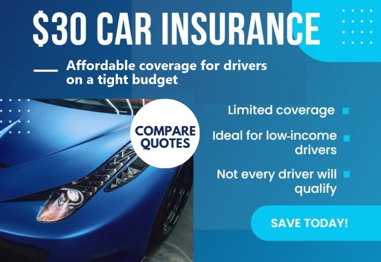 $30 Car Insurance Options - Find Affordable Coverage