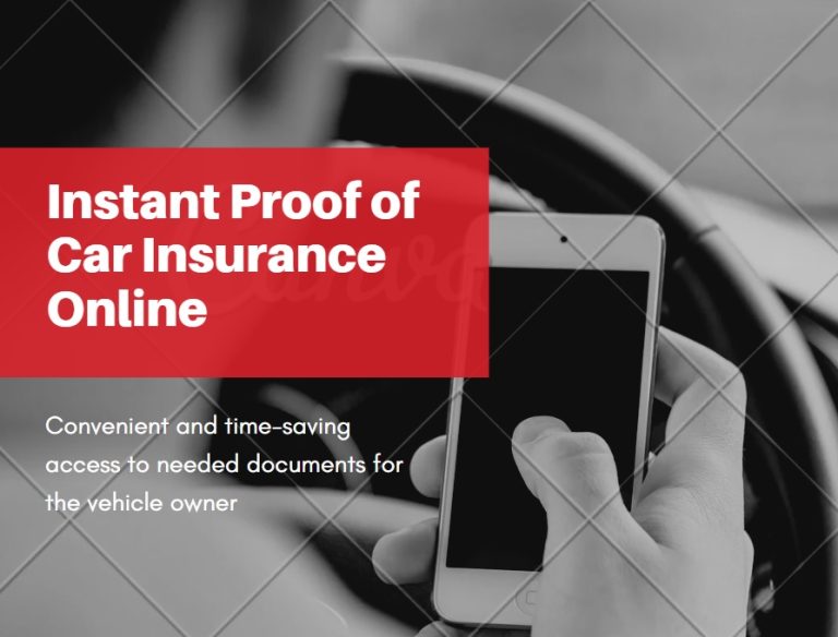 Car Insurance Online Instant Proof - Fast and Easy Coverage